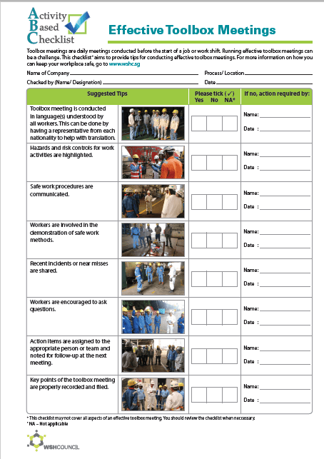 Effective Toolbox Meetings - English