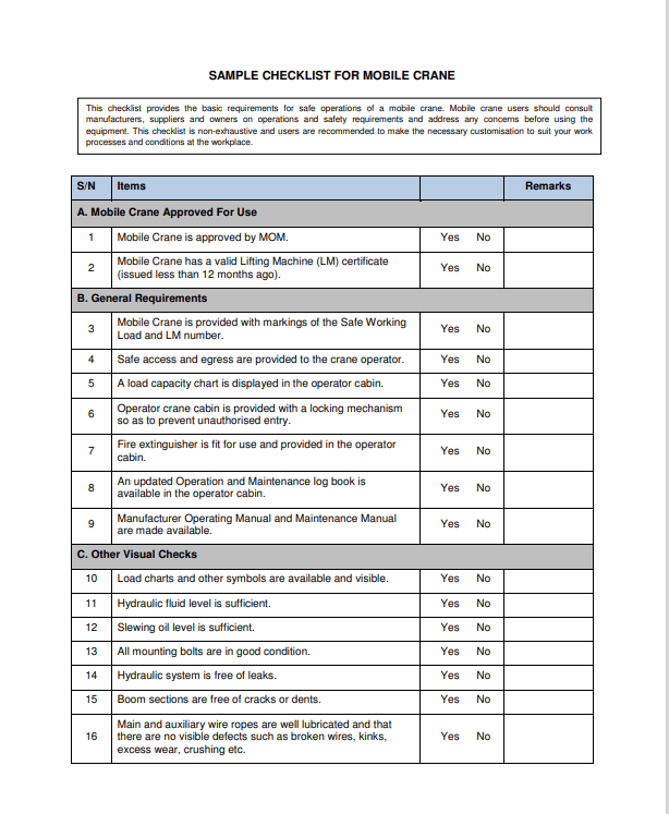 About Lifting Operations