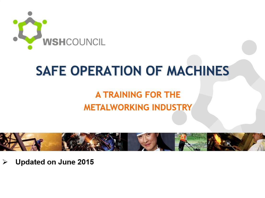 Safe Operation of Machines for Metalworking Sector