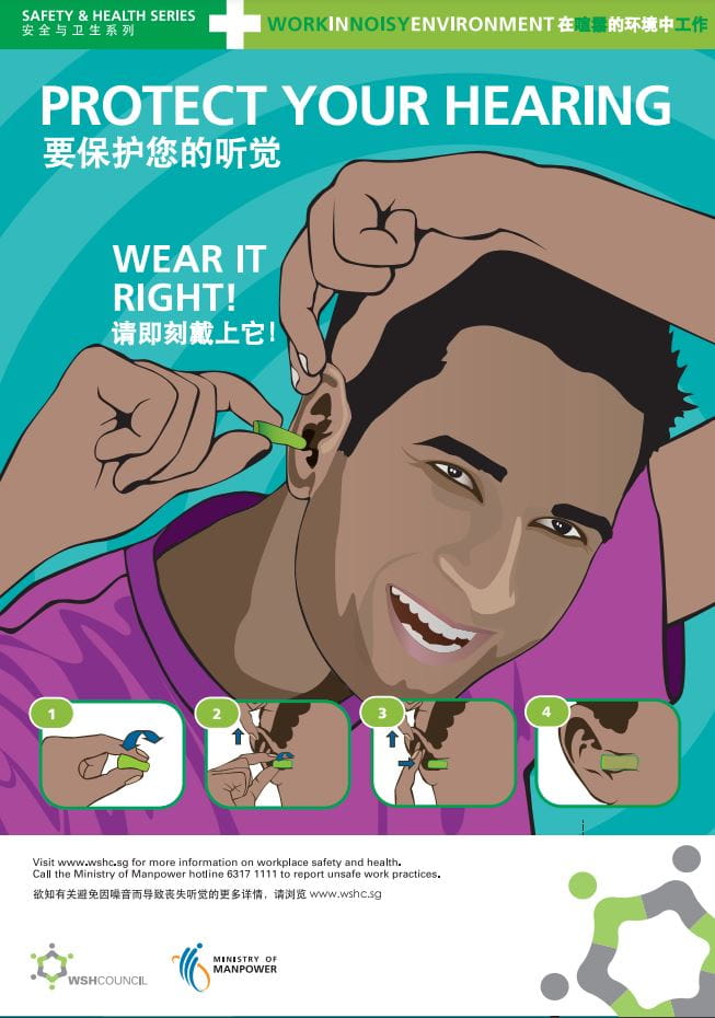 Protect Your Hearing - Wear it Right (English & Chinese)