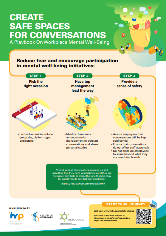 Create Safe Spaces for Conversations infographic poster