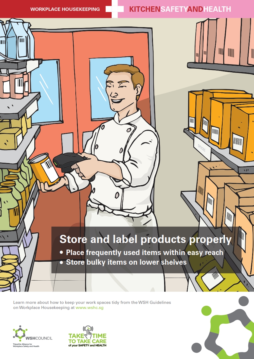 Store and label products properly