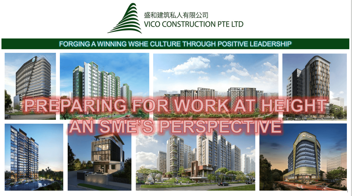 Preparing for Work at Height an SME perspective