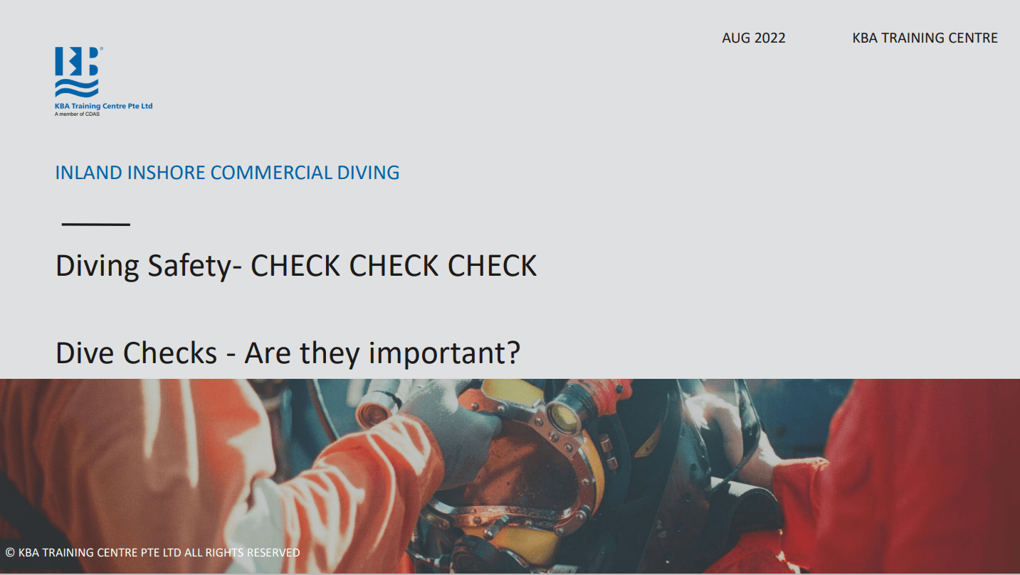 Dive Checks - Are they important