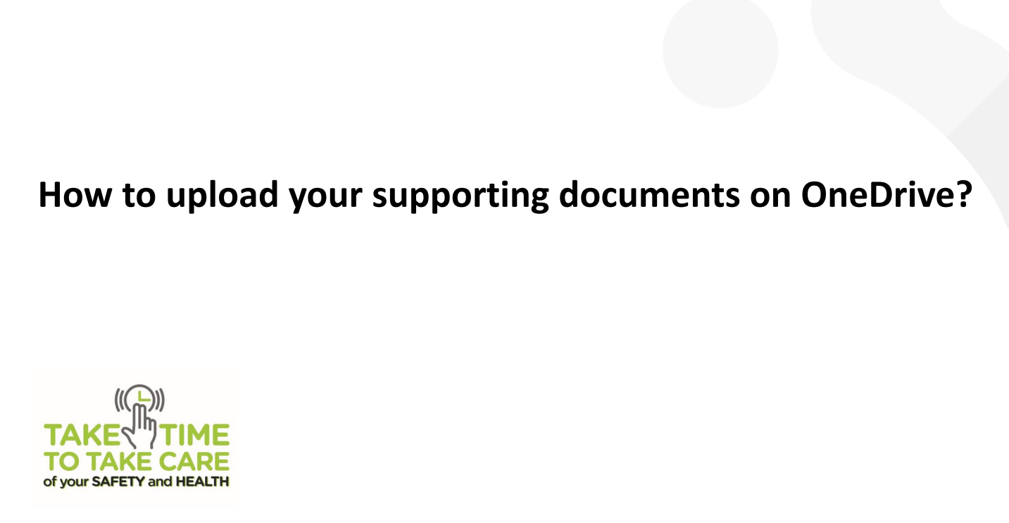 WSH Awards 2022 - How to upload your supporting documents to OneDrive
