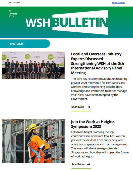 WSH Bulletin 30 Jan 2023 8th International Advisory Panel Meeting