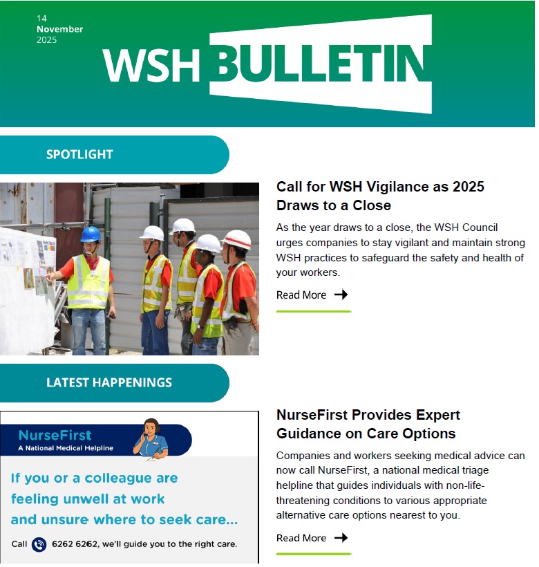 WSH Bulletin 10 September 2025 New Assessment Guide on Lifting Operations