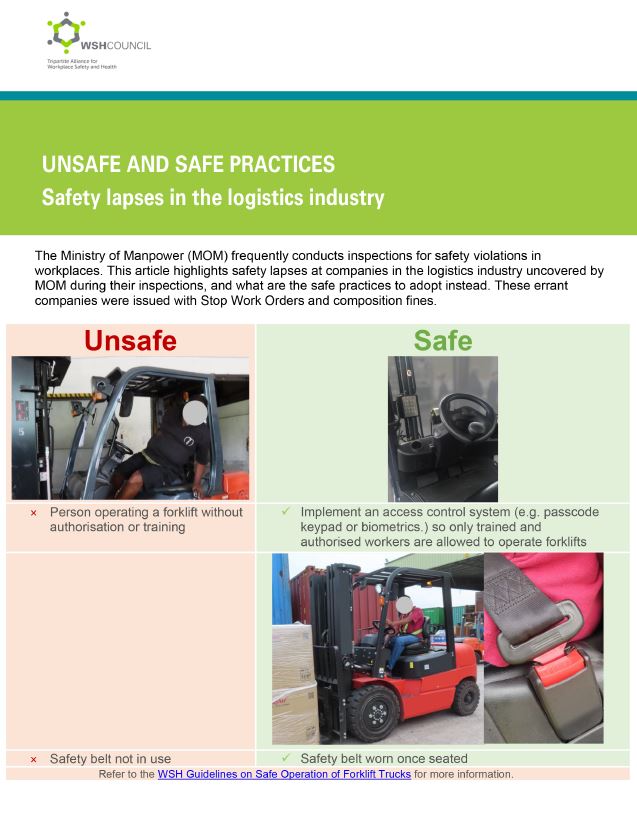 Unsafe and Safe Practices Safety Lapses in the Logistics Industry