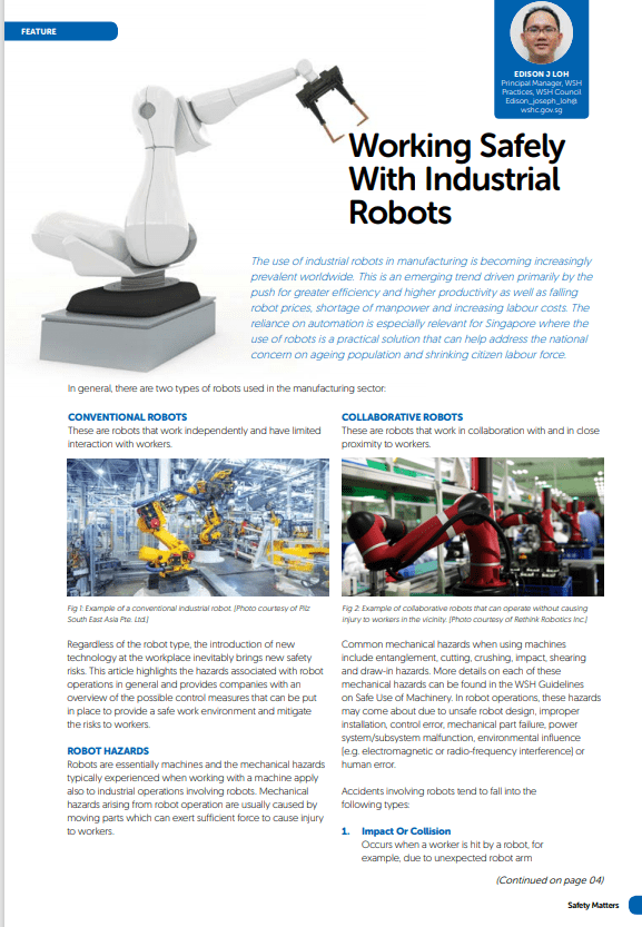 Working Safely With Industrial Robots